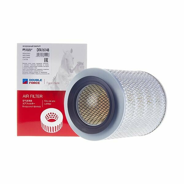 Фильтр воздушный DOUBLE FORCE арт. DFA16148 A3015S MITSUBISHI: STRADA K4T, 4D56T 2500 03.91 04.99, PAJERO V6, 4M40T 2800 03.96 11.99, PAJERO V47WG, 4D56T 2500 08.95 02.96