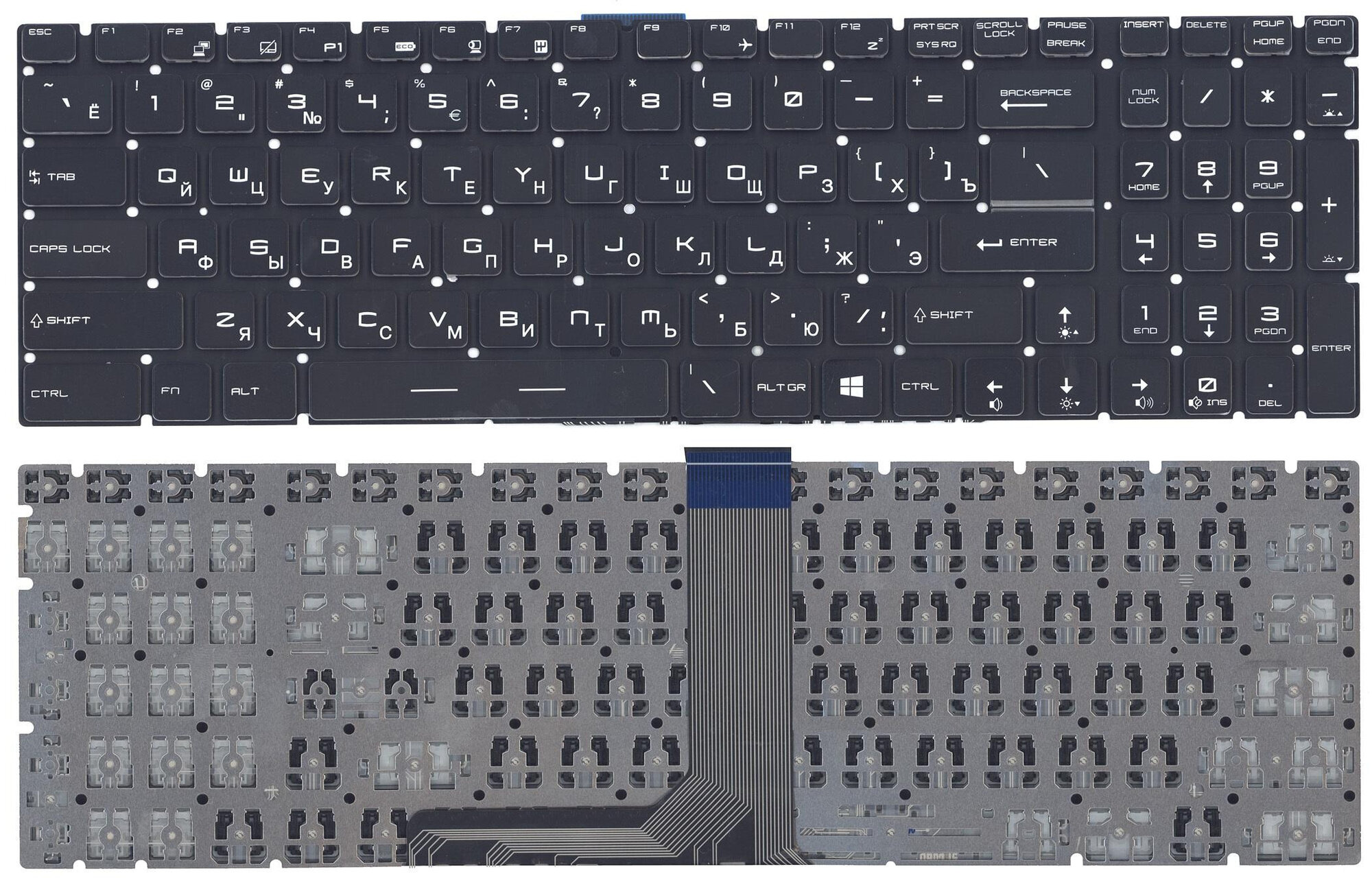 Клавиатура для MSI GE62 GE72 с подсветкой p/n: V143422GK1, S1N-3ERU2U1-SA0