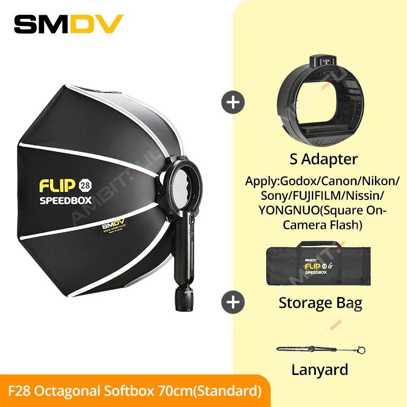SMDV Flip 28 софтбокс Octagonal 70cm для вспышки