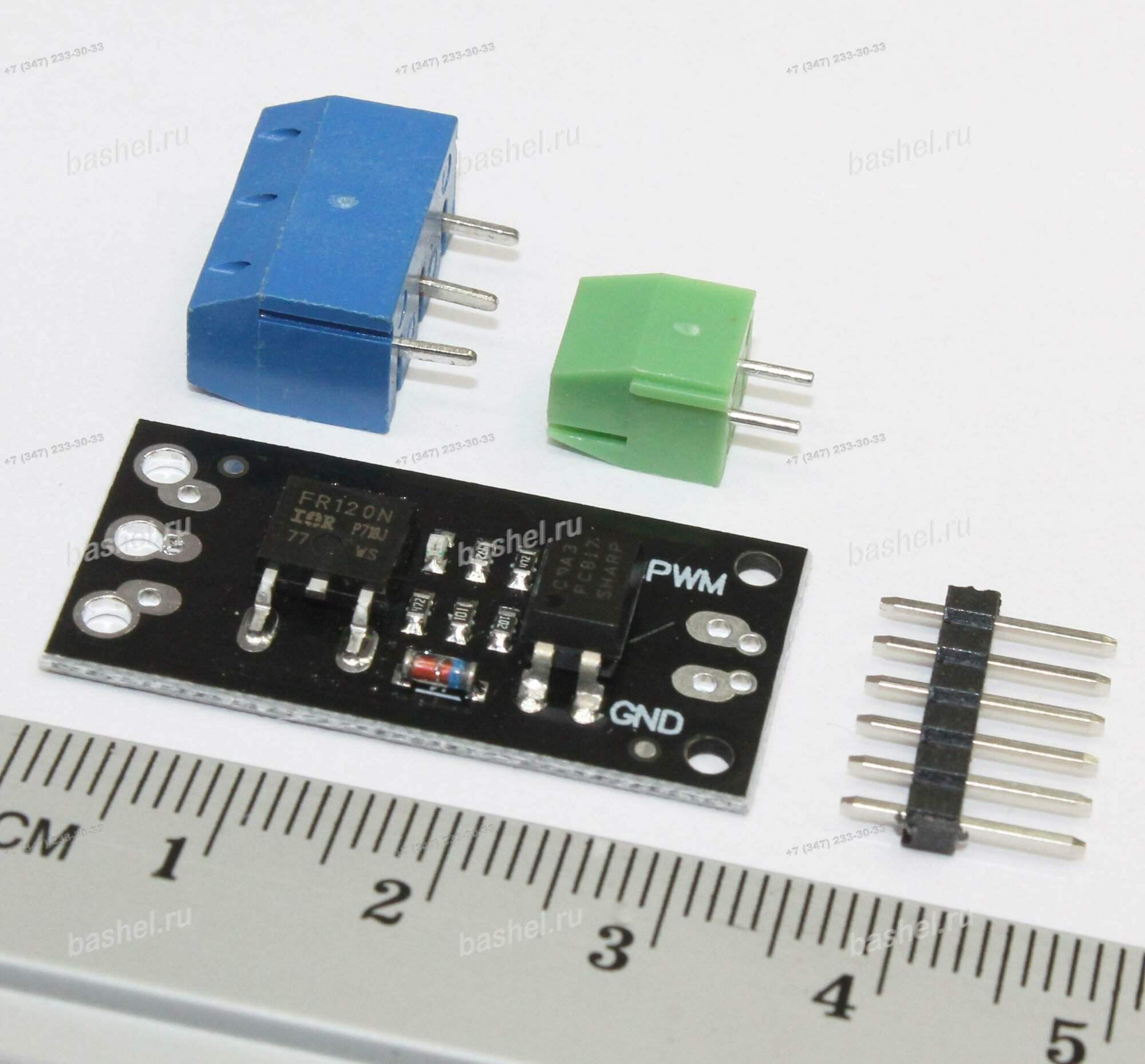 HW-532-MOD1, MOSFET модуль управления с опторазвязкой, (IRFR120N, 100VDC, 9.4A)