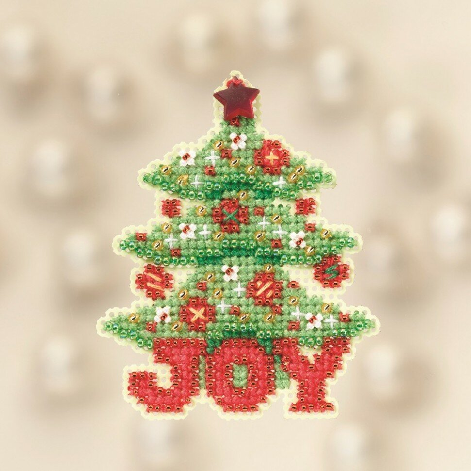 Набор для вышивания Mill Hill #MH182304 Елка Радости, Счетный крест, 5.7 x 7 см