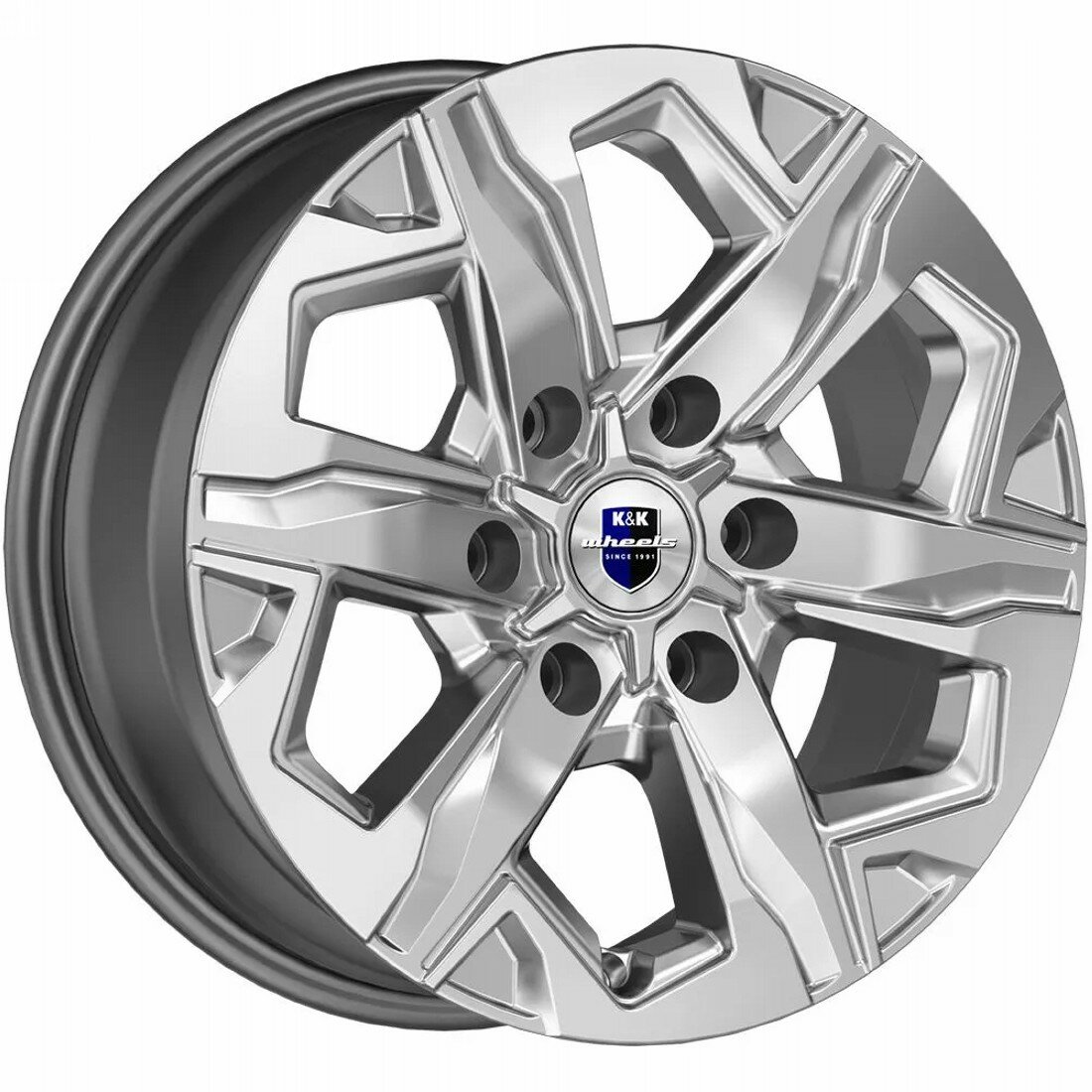 Колесный диск КиК Тейт (КС1050) 7,5x17 6x114,3 ET30 66,1 Дарк платинум