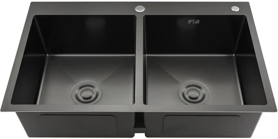 Кухонная мойка Gappo GS8350-6 83x50 см, графит матовый