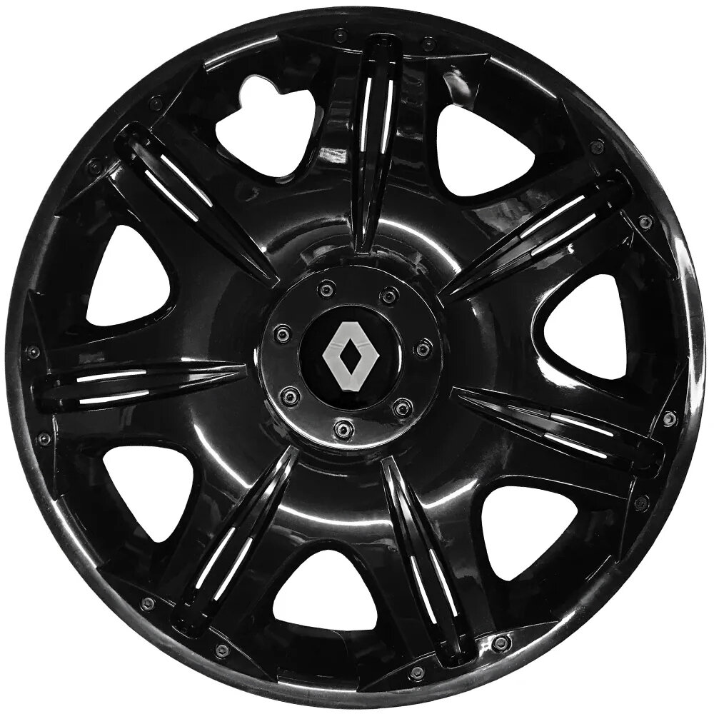 Автомобильные колпаки на диски РЕН опус черная R14", в комплекте 4 колпака