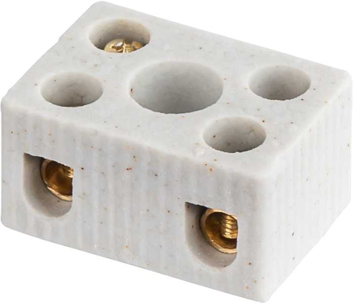 Клеммная колодка Navigator / Навигатор КЗВ NTB-HCR-2-41/WH винтовая, в корпусе из керамики белая, 2 пары, сечение 4-12мм2, 41А, 600В / электрика