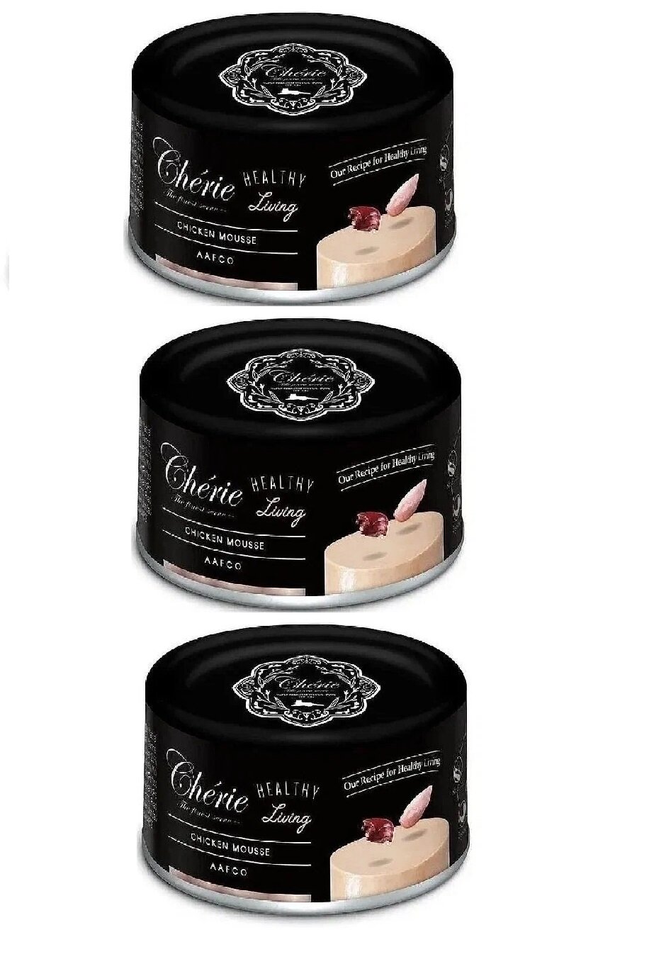 Консервы для кошек Pettric Cherie Healthy Living мусс из курицы Chicken mousse, 80 гр*12 шт