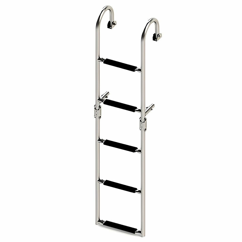 Трап складной с горизонтальным креплением, 5 черных ступени (ширина 270 мм.) (10269511)