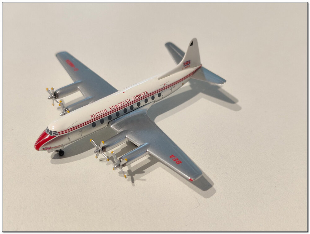 Модель коллекционная AEROCLASSICS Vickers viscount 700 bea g-amoa (длина 6,53 см)
