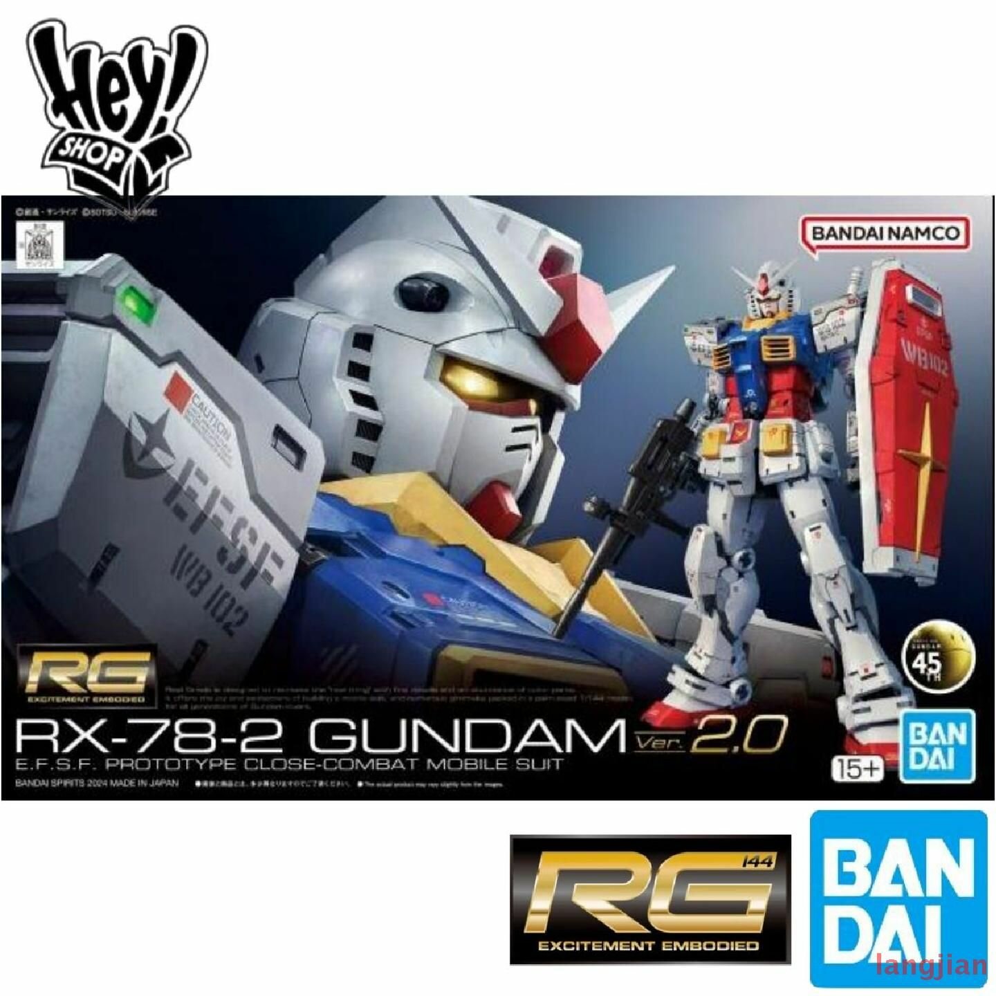 Фигурка Bandai RG 40 RX-78-2 Gundam Версия 2.0