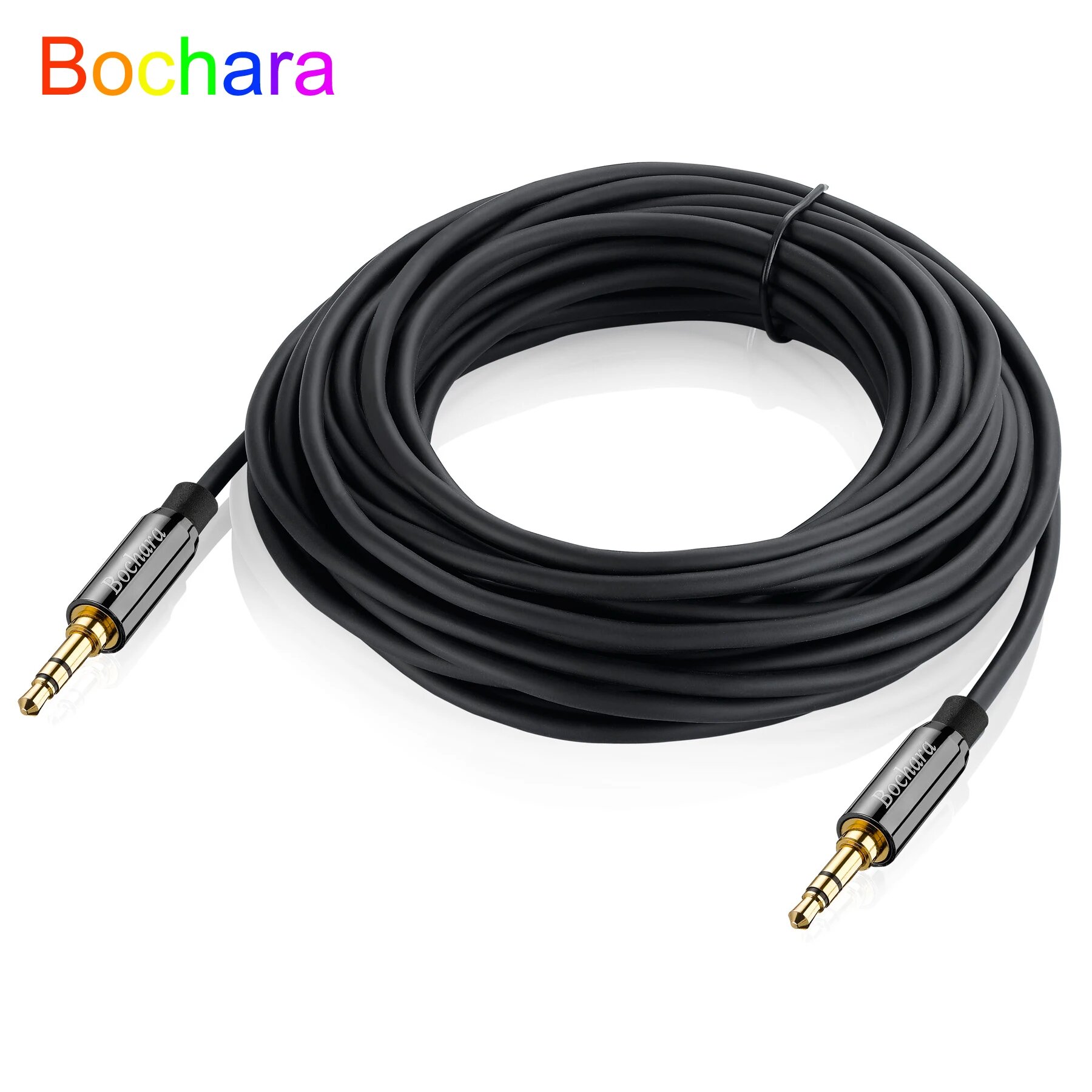 Bochara аудиокабель AUX 3,5 мм черный 5 м 10 м