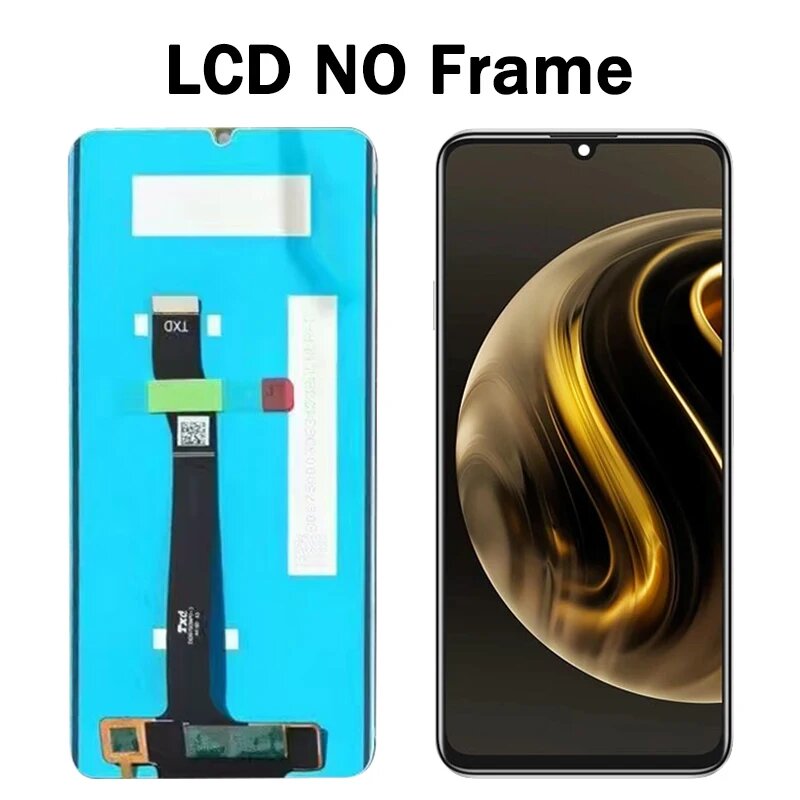 6,75-дюймовый IPS ЖК-дисплей для Huawei nova Y72, рамка ЖК-дисплея + сенсорная панель, дигитайзер Nova Y72, ЖК-дисплей MGA-LX3 Black NO Frame