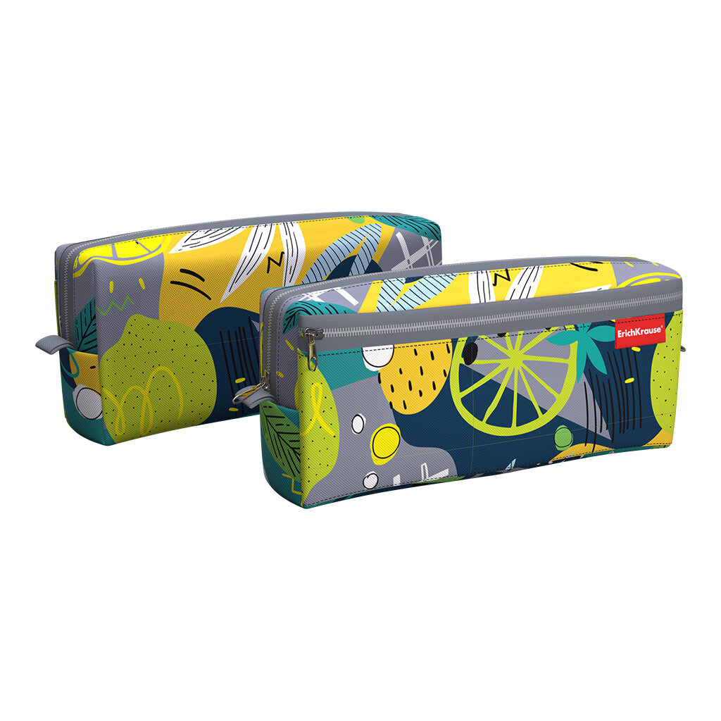 Пенал мягкий, 2 отделения, объемный, 100 х 210 х 50 мм, Erich Krause