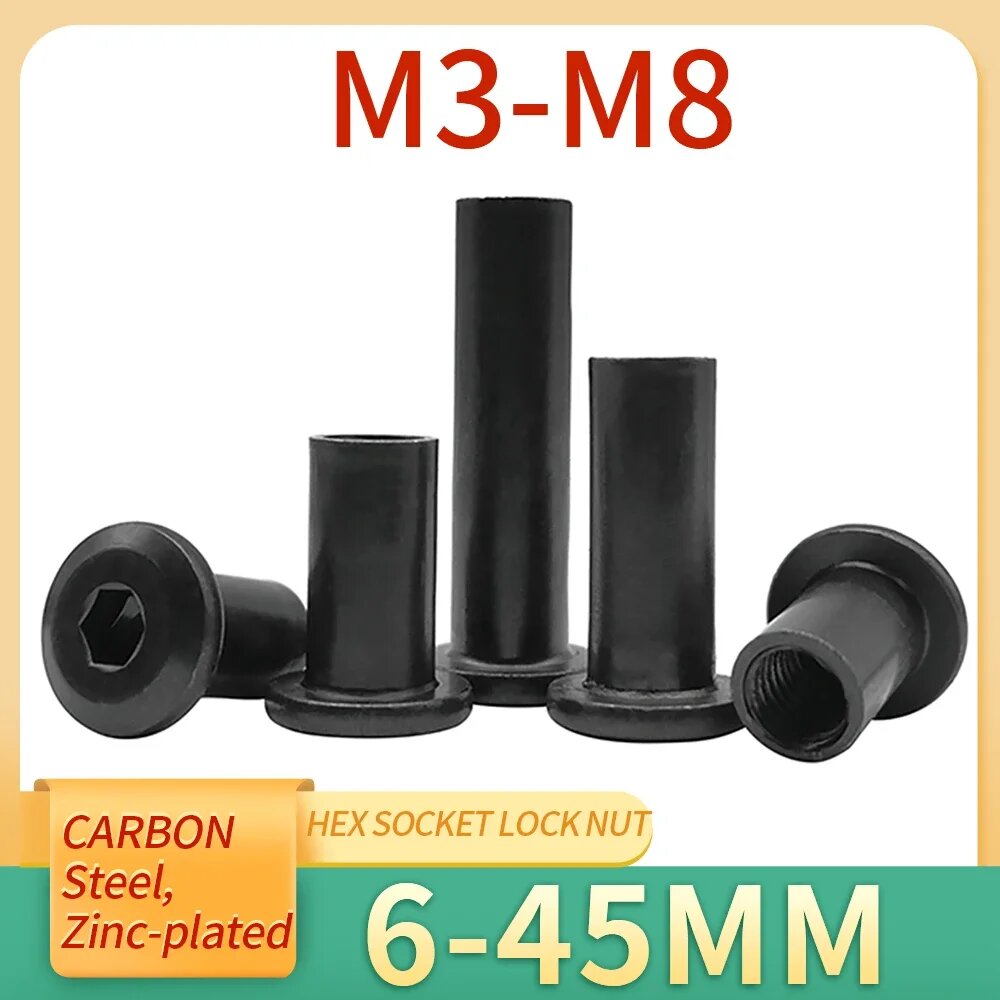 Большой плоский шестигранный разъем M3 M4 M5 M6 M8 M6x35mm (10pcs)