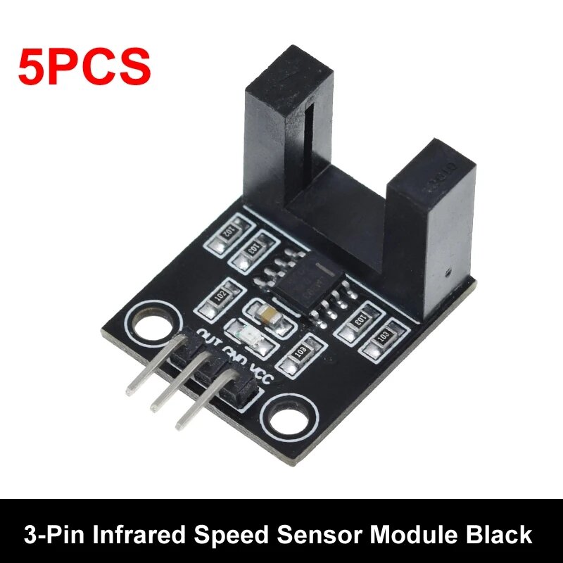 5PCS Черный 3-Pin Модуль Датчика Скорости