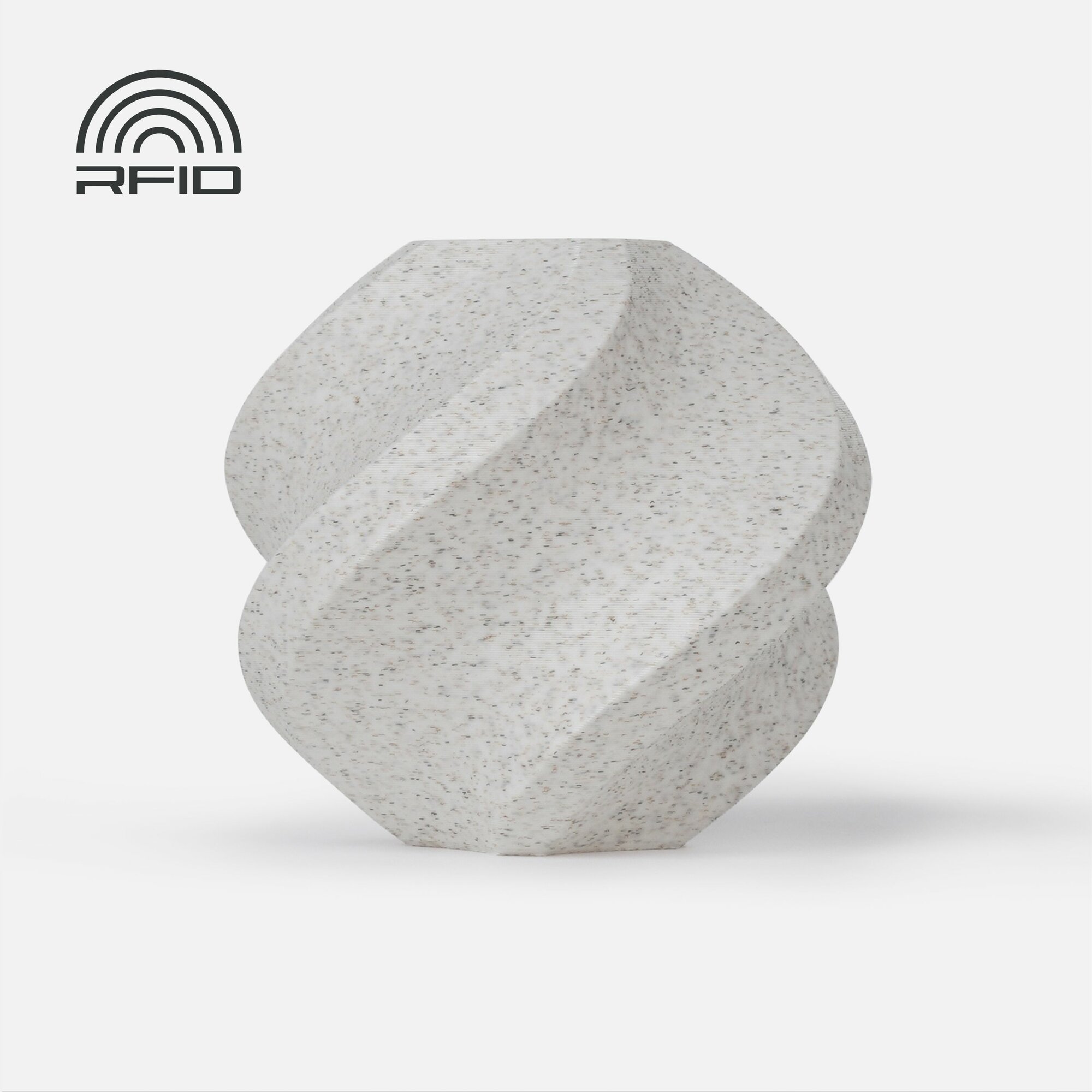 Филамент Bambu Lab PLA Marble White белый 13103 / Мраморный пластик для 3D принтера , 1 кг на катушке , RFID оригинал