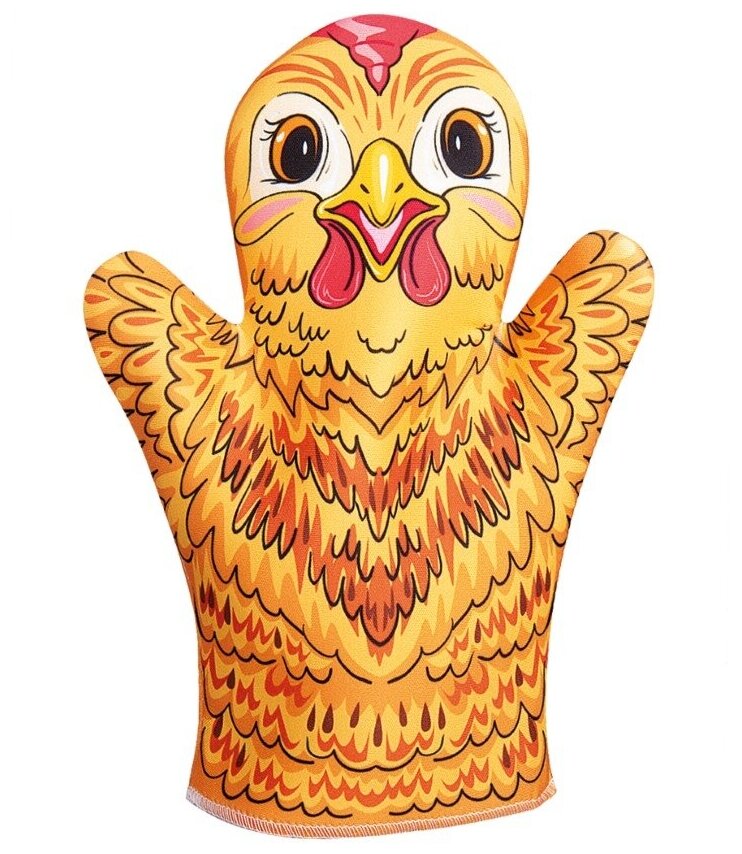 Кукольный Театр БиБаБо Курочка Ряба (1 герой, кукла-перчатка, в пакете, от 3 лет) 03648, (ООО "Десятое королевство")