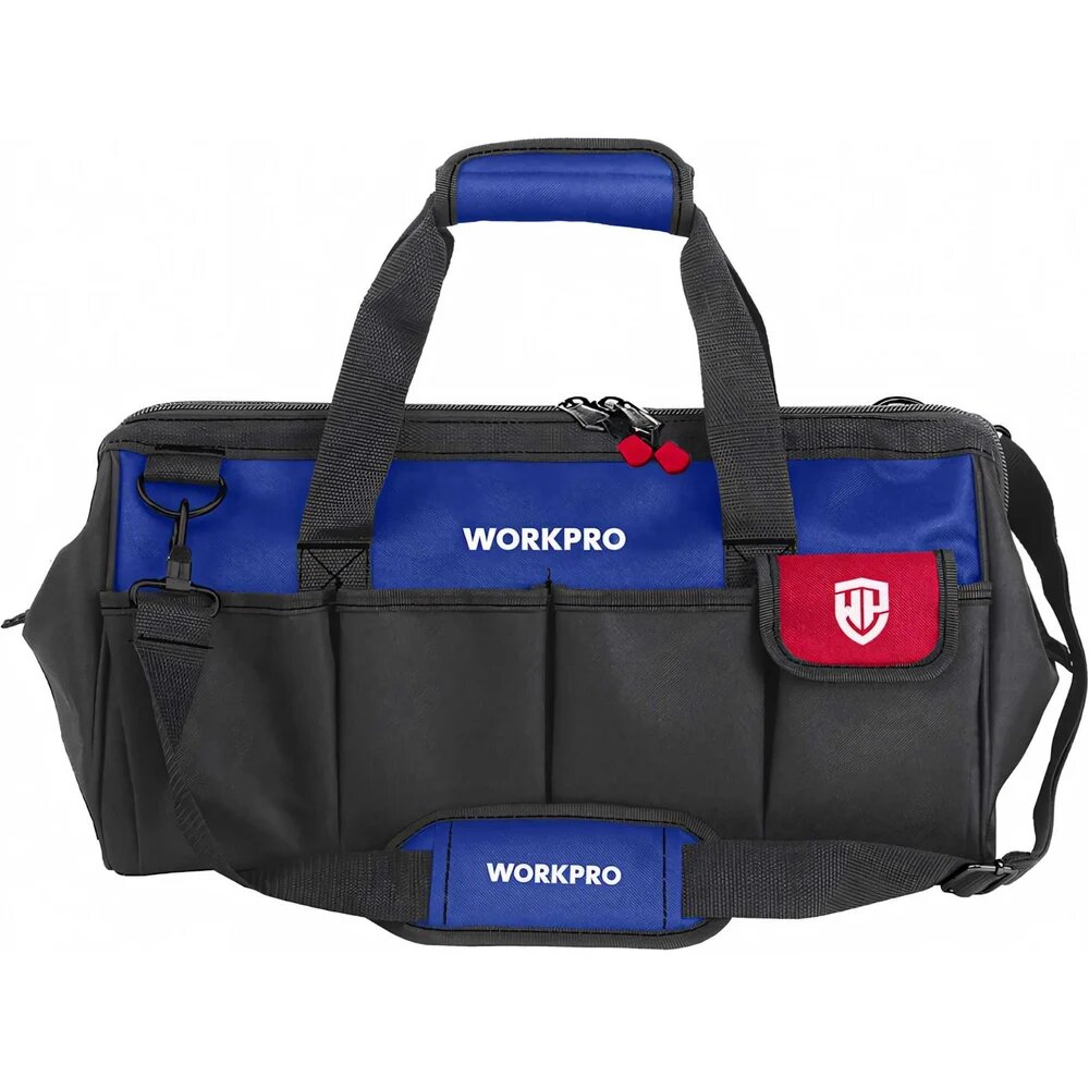 Сумка для инструмента WORKPRO 600D WP281003 300x180x220 мм, с широким горлом, на молнии — фото 1