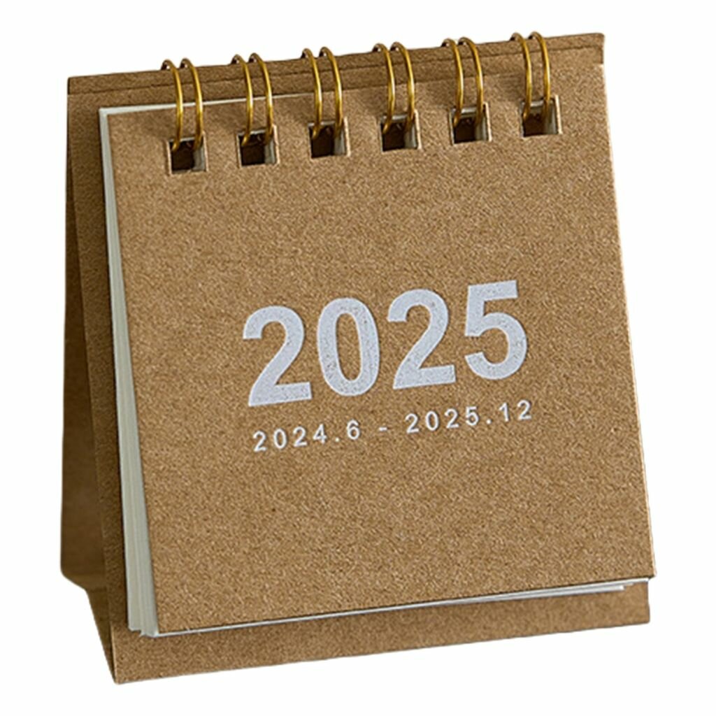Мини-настольный календарь на 2025 год, элегантные календари, книги, список дел, отметки для украшения домашнего офиса и управления ежедневным расписанием