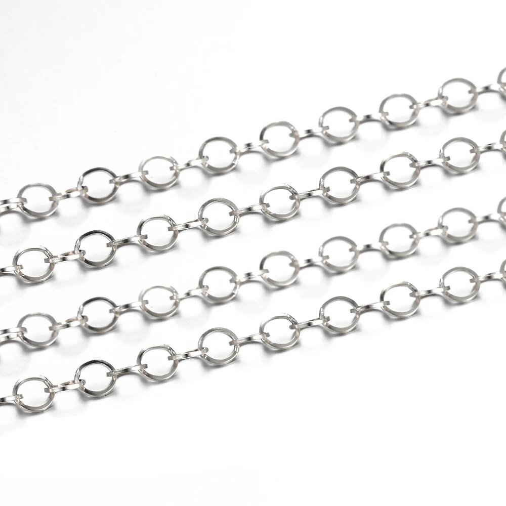 Цепочка из нержавеющей стали, 2 метра, 4 мм, Steel Color