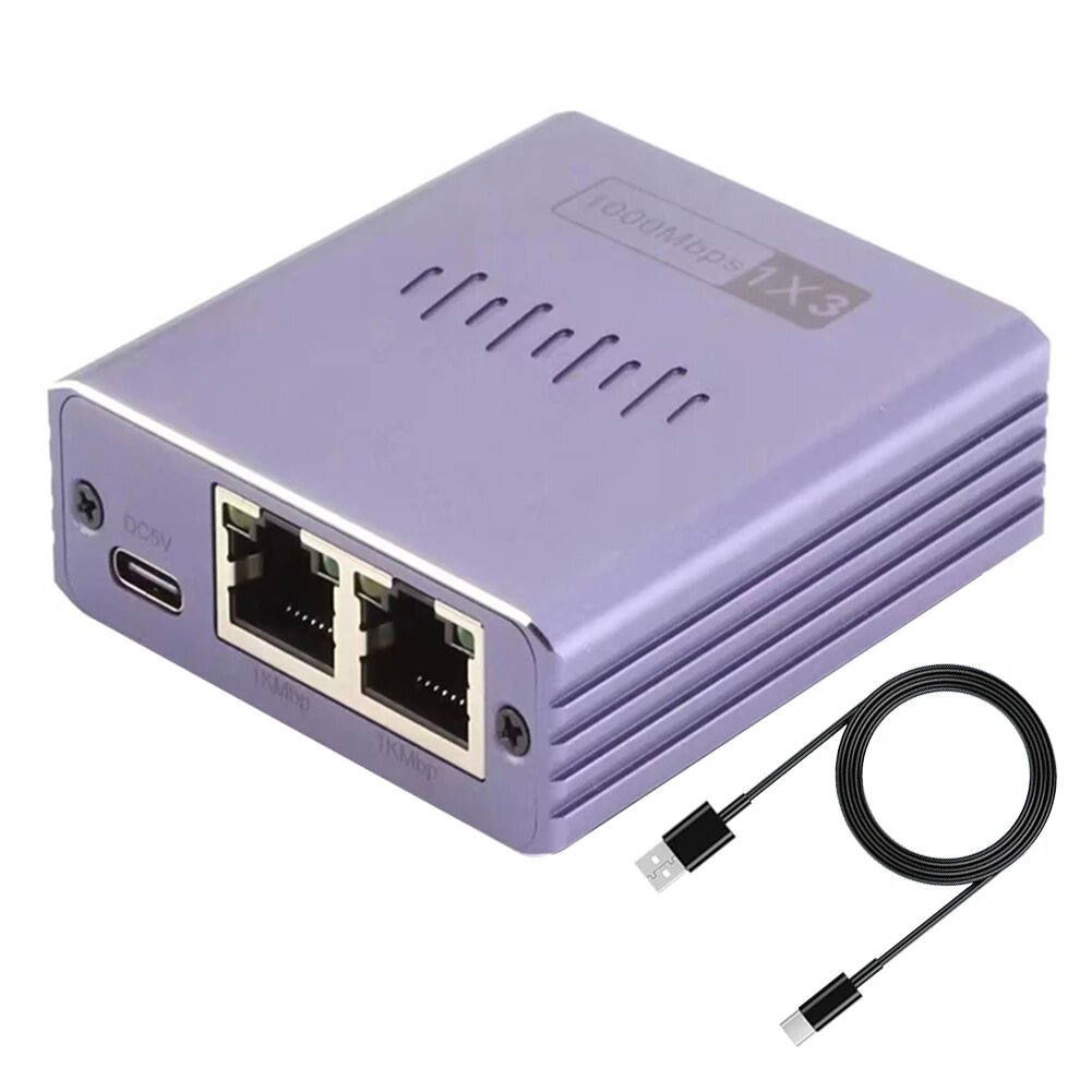 Ethernet-сплиттер RJ45 1000 Мбит/с 1 to 3