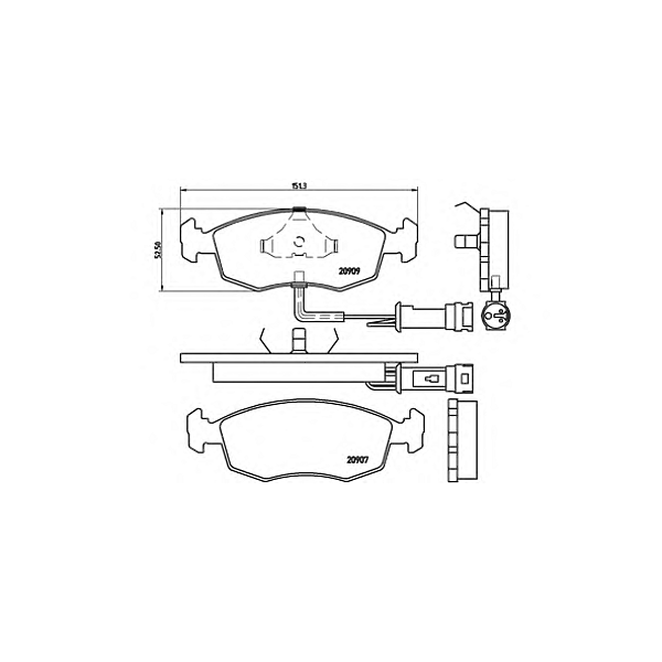 BREMBO P 24 007 (1632792 / 1640755 / 1647731) колодки тормозные дисковые Ford (Форд) Escort (Эскорт) vi (gal, aal, abl)