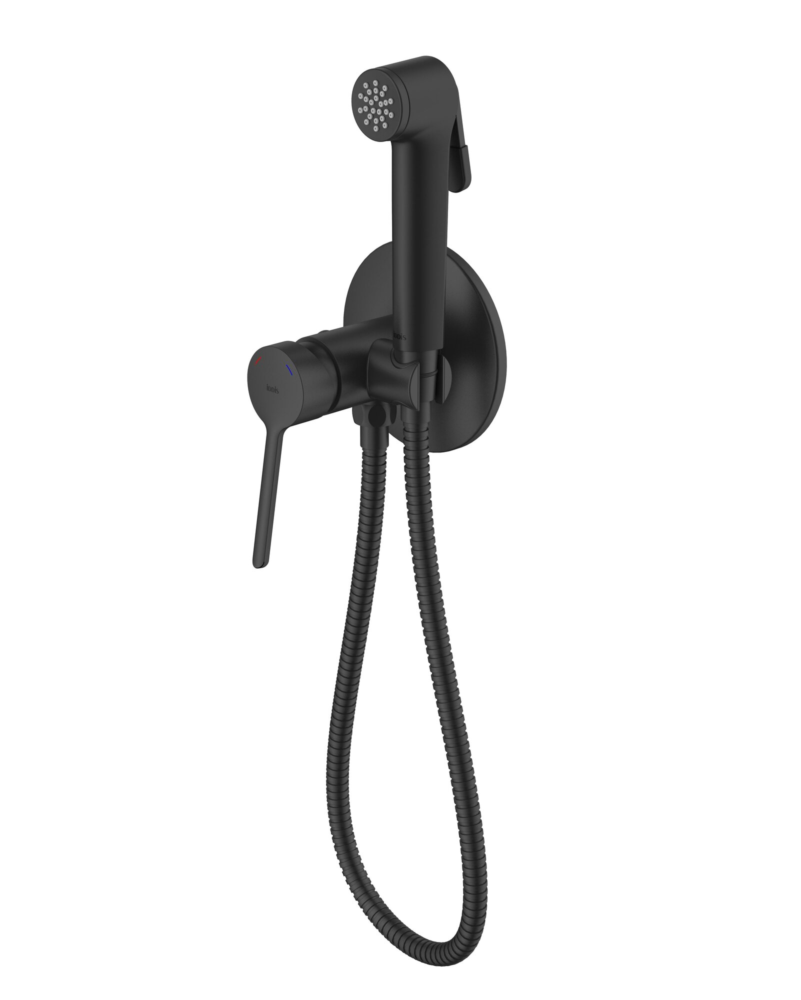 Гигиенический душ Iddis Odda ODDBLR0i08, набор со смесителем, цвет черный матовый