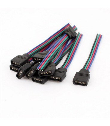 Соединитель для ленты RGB, 8-10 мм, длина 100 см. Комплект 2 штуки.