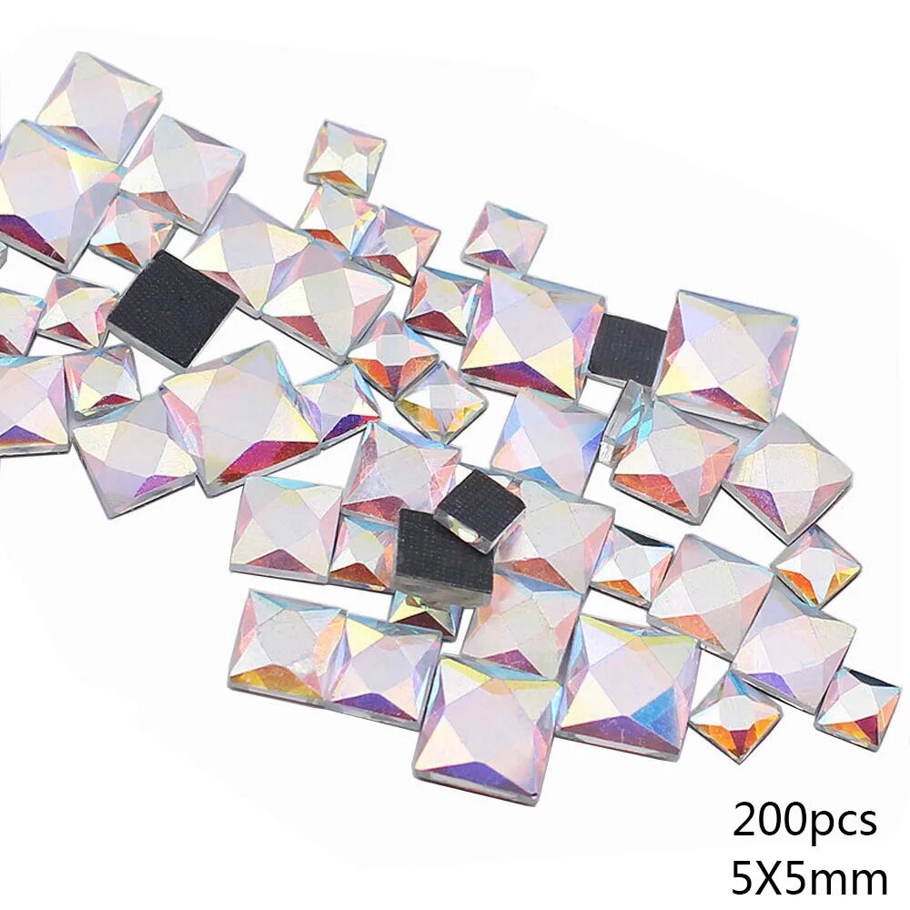 Стразы горячей фиксации 5x5mm crystalAB 200шт