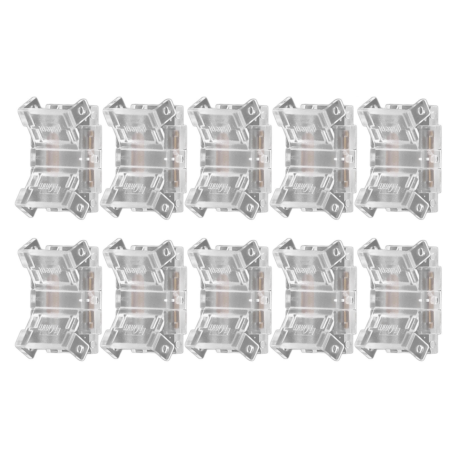 2-контактные разъемы для светодиодных лент 10 мм, быстрое подключение без пайки для светодиодных лент, 10 шт, разъемы для легкой установки