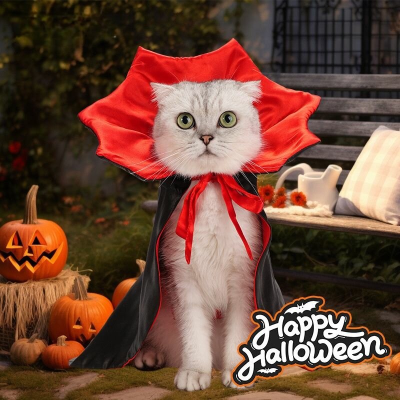Плащ для домашних животных на Хэллоуин, костюм щенка-кота