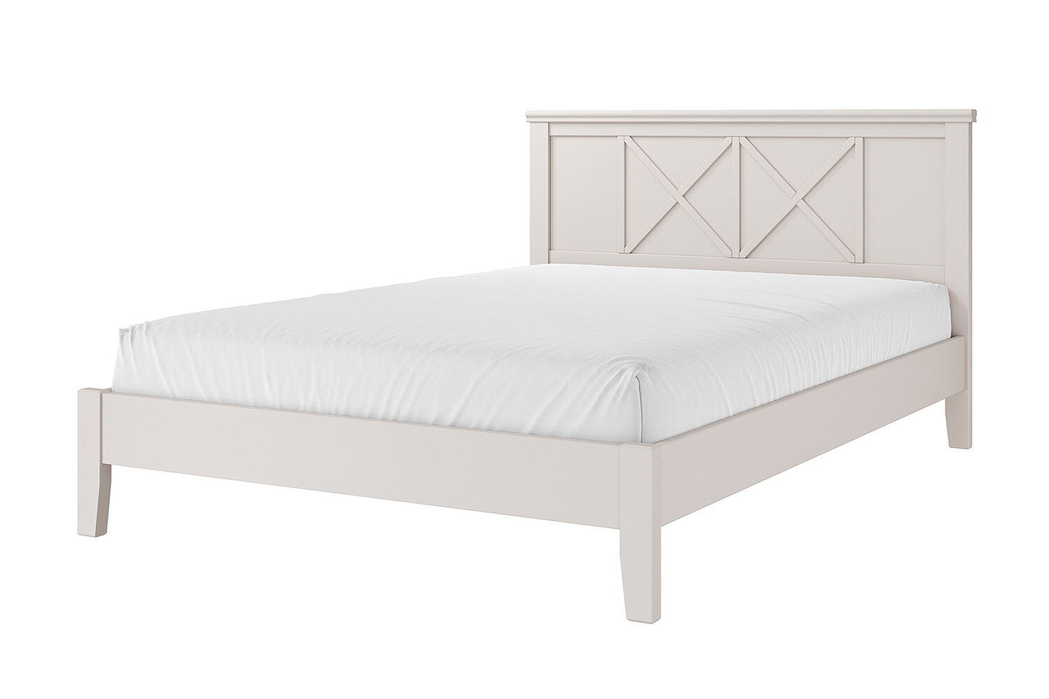 Кровать двуспальная Грация 2, 160х200 см, основание в комплекте, льняной