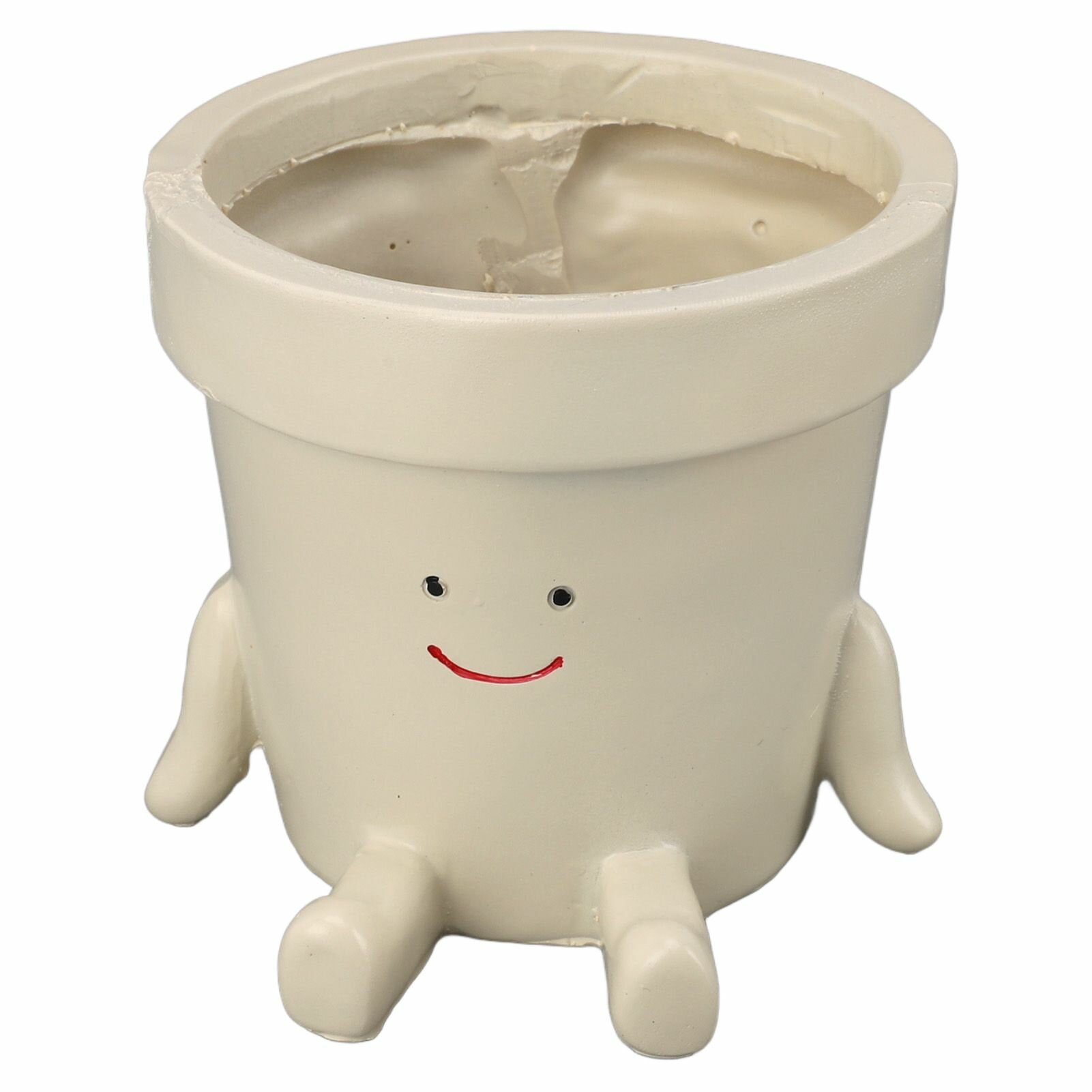 Садовый горшок с милым лицом из смолы, декоративный керамический горшок для суккулентов, 10x9x10 см
