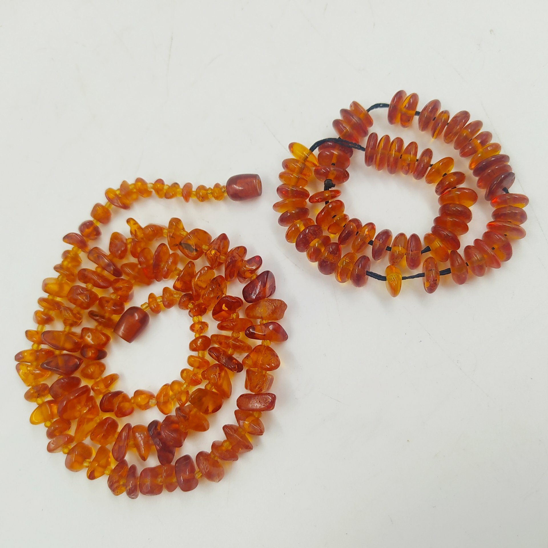 Набор винтажный из бус и браслета, янтарь, Россия, 1980-2000 гг.