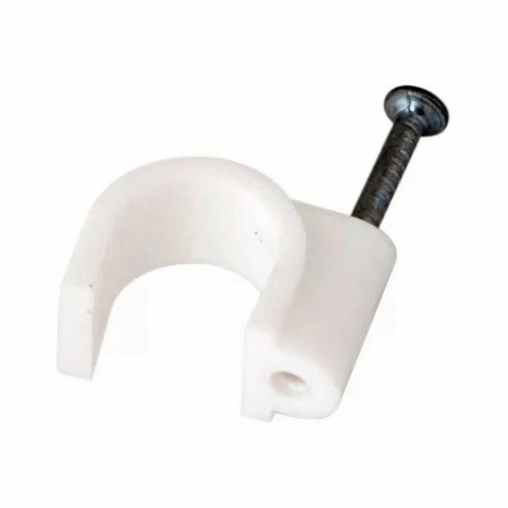 Rexant Метизы. Саморезы, болты, гайки 07 - 4006 Крепеж кабеля круглый 6мм, белый 50 шт уп