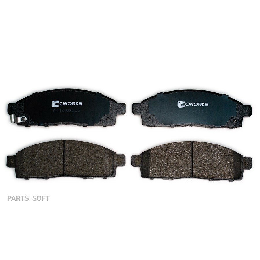 CWORKS Тормозные колодки передние, Low Metallic