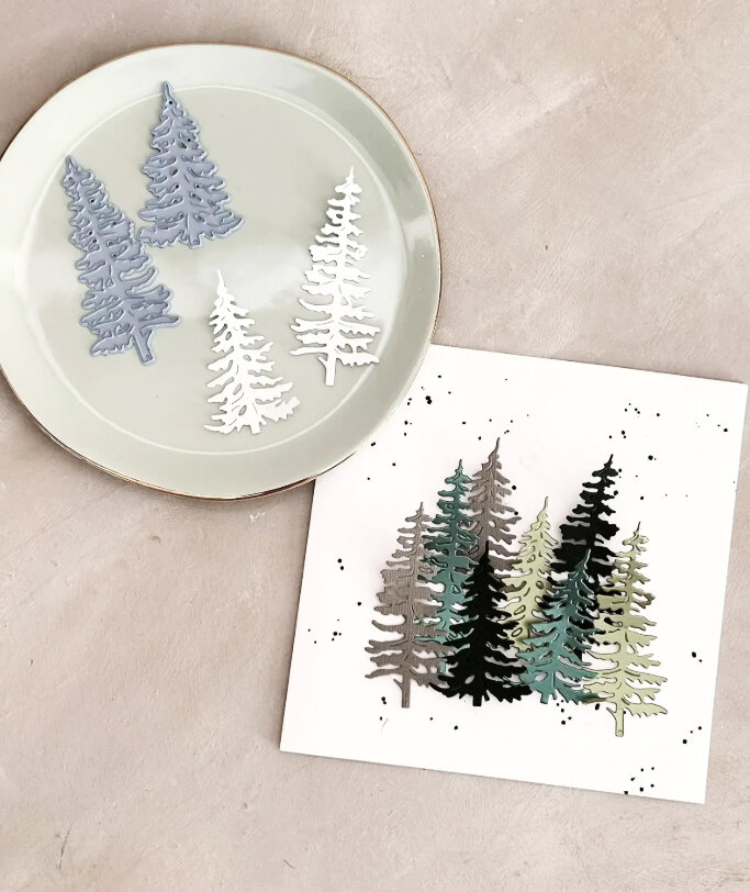 Набор Ножей для вырубки Новогодние Елочки, материал сталь, длина ветки 8,5 см. 2 Елочки