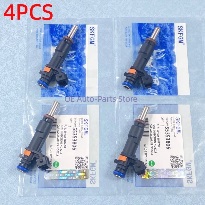 4 шт. автомобильная топливная форсунка 55353806 для Chevrolet Cruze Orlando Trax Epica для Vauxhall Astra Insignia Opel Astra H Zafira