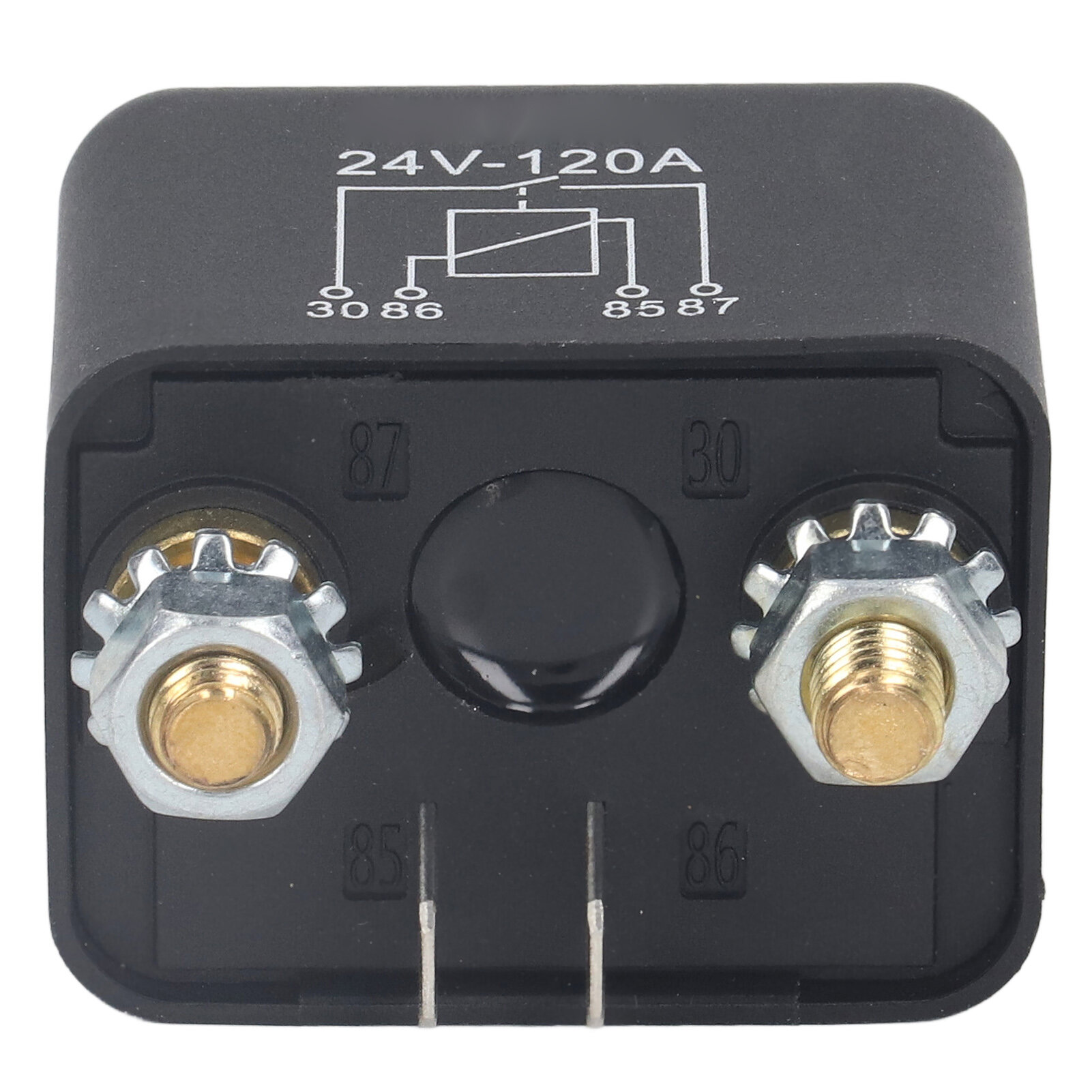 Соленоидное реле стартера, латунная катушка, быстрый запуск двигателя, сильная мощность, 4-контактное автомобильное реле стартера, 120 А, 24 В