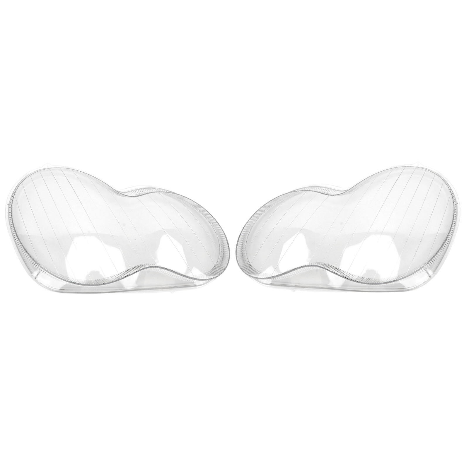 1Pair Headlamp Lens Cover Transparent High Visibility Left Right Front Headlight Replacement for Benz W203 C‑Class