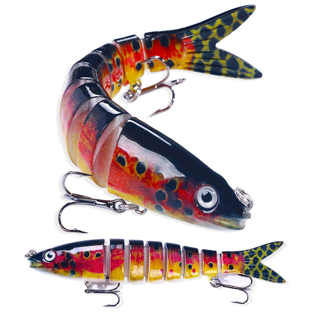 13.4cm 18.6g Pike Wobblers For Fishing Artificial Bait Hard Multi Jointed Swimbait Crankbait Fishing Lure Tackle 1pcs/16pcs 6#Hook ABS