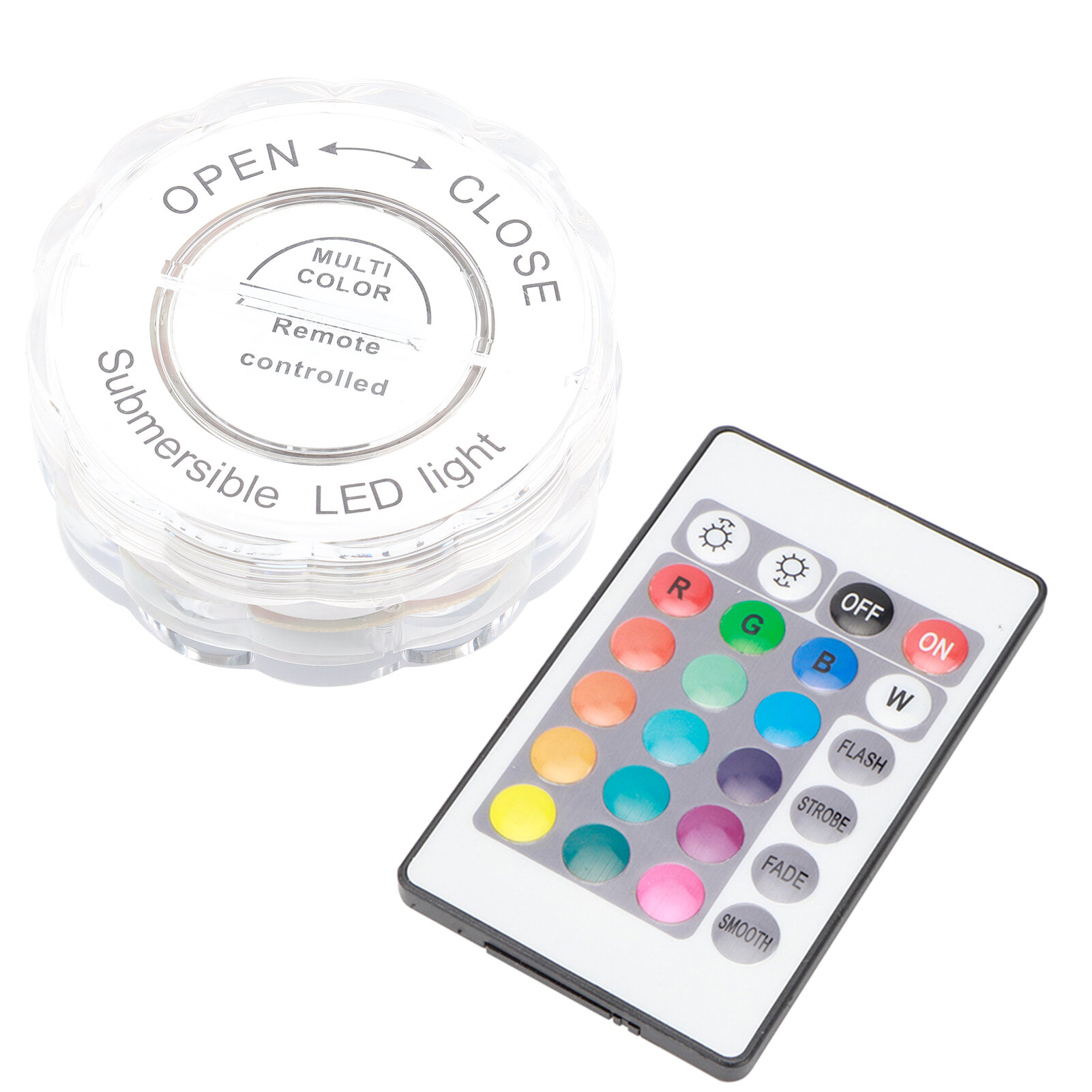 Подводный 10-светодиодный многоцветный водонепроницаемый светильник RGB для украшения ваз, свадеб, вечеринок, аквариумов