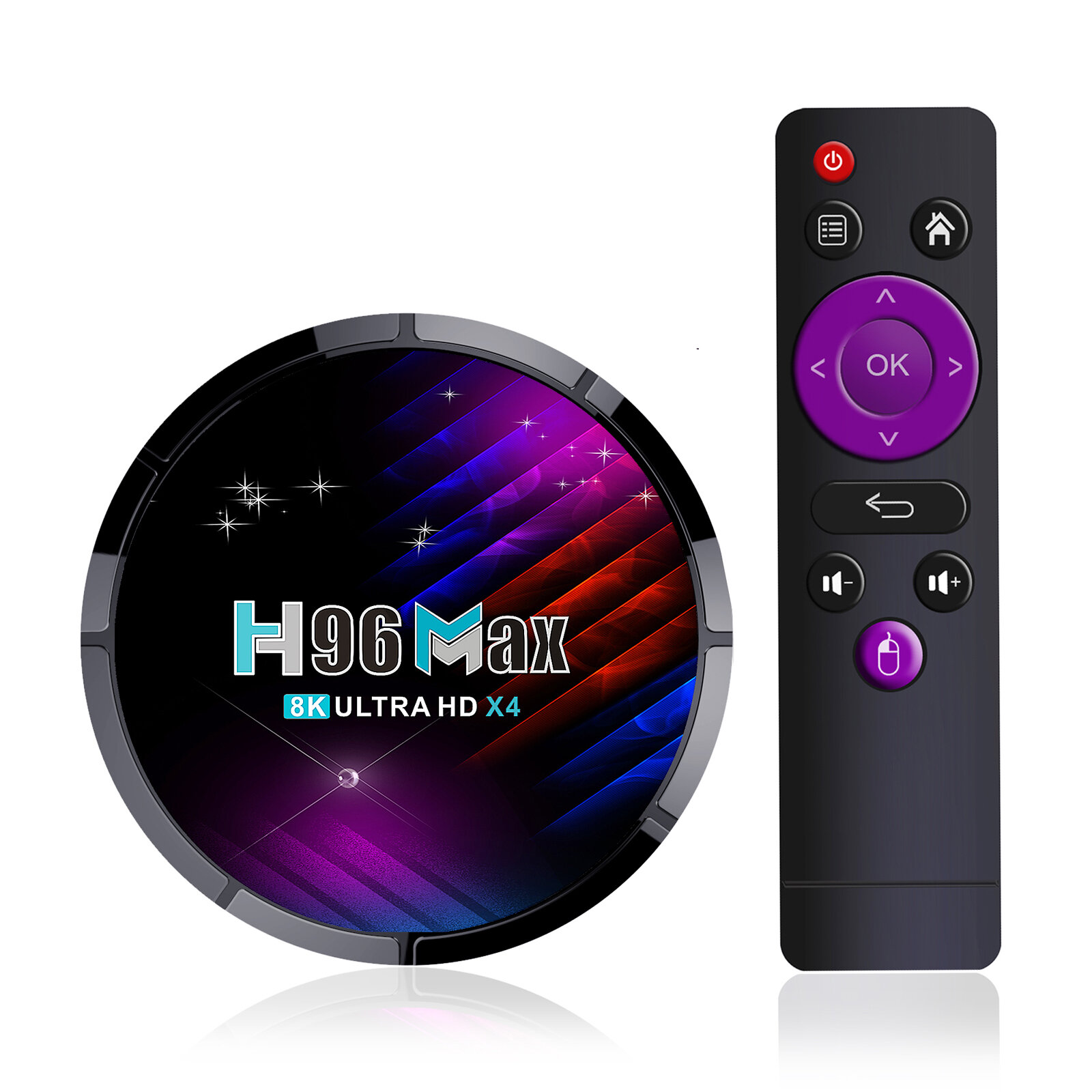 H96 Max X4 Android 11.0 Smart TV Box UHD 4K Media Player Amlogic S905X4 2.4G/5G WiFi AV1 H.265 VP9 Decoding с пультом управления, черный цвет, LAN, 2GB RAM+16GB ROM, 4GB RAM+32GB ROM, 4GB RAM+64GB ROM, поддержка TF-карты до 64GB, BT 4.0, 100/1000M
