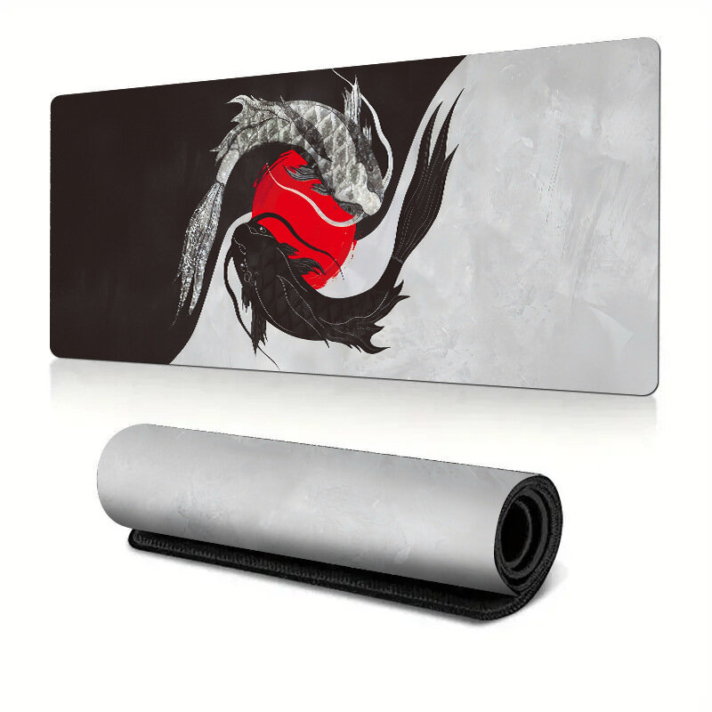 Коврик для стола и клавиатуры игрового типа с аниме тематикой анти скользящий увеличенный размер на основе резины