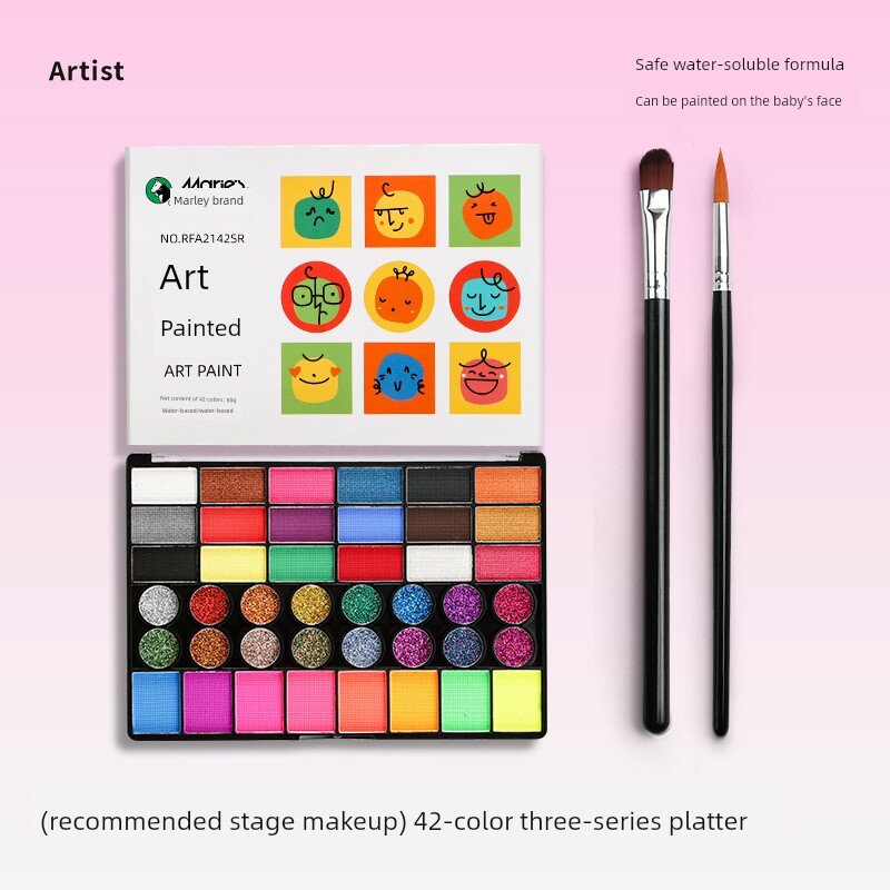 Нетоксичный набор для рисования на лице для детей, водорастворимая краска для тела, безопасная роспись на лице,