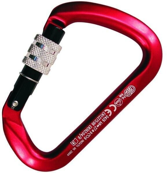 Карабин с резьбовой муфтой LARGE MULTIUSE SCREW красный "Kong"