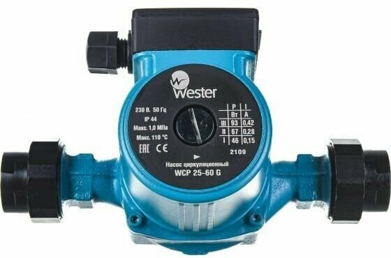 WESTER Циркуляционный насос WCP 25-60 G (с гайками)