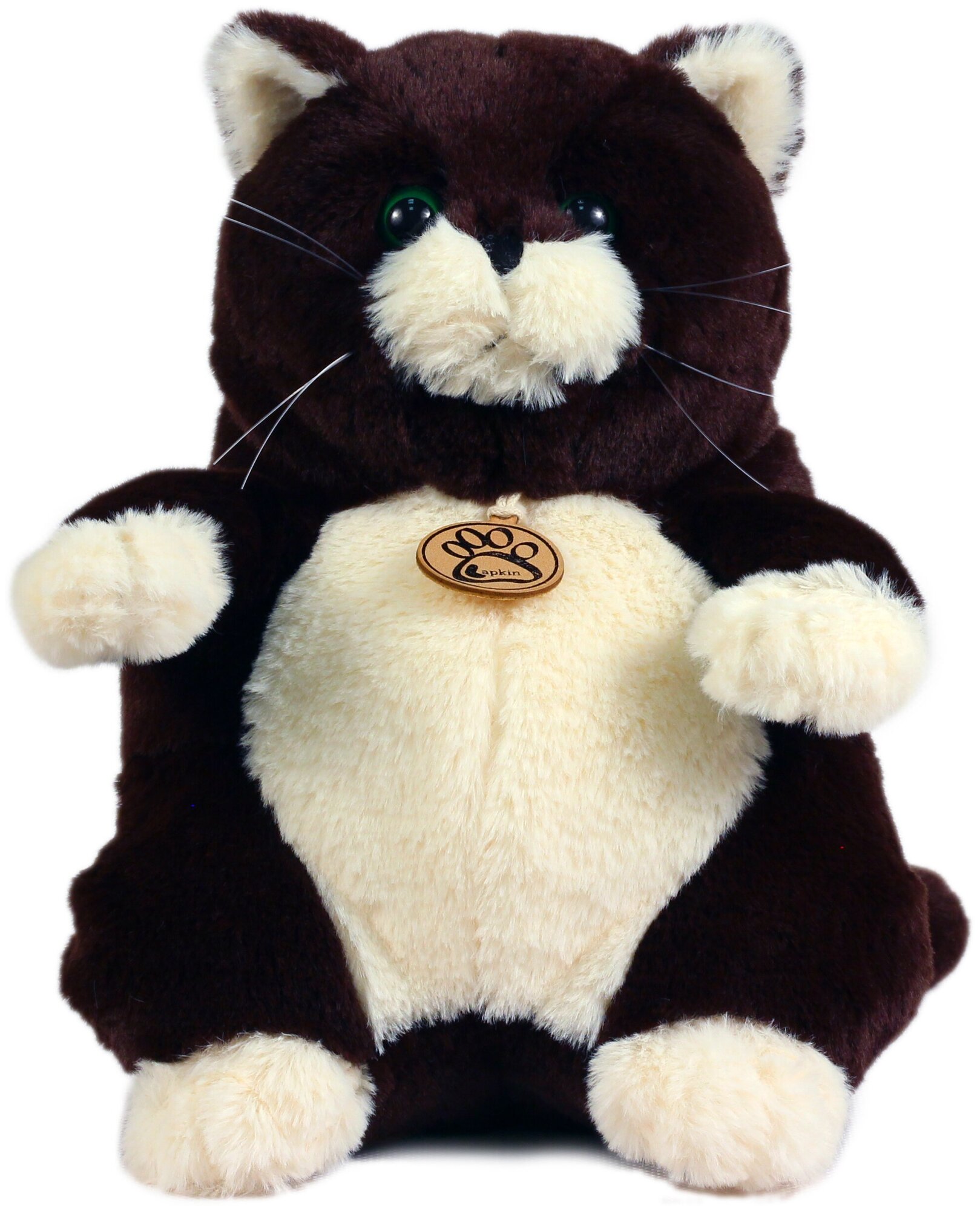 Мягкая игрушка Толстый кот 33см горький шоколад