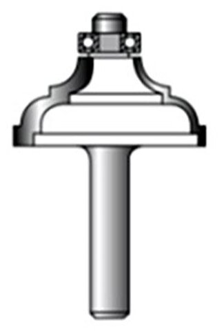 Фреза по дереву кромочная фигурная, 8х50Dх22H R8 мм, CTФ-2003