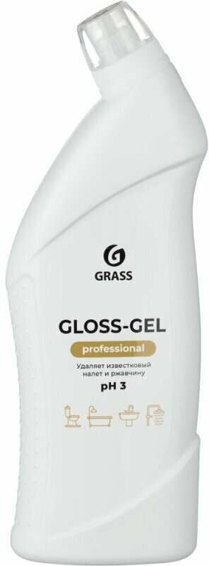 Grass Средство для деликатного ухода за сантехникой Gloss Gel Prof, 750 мл/