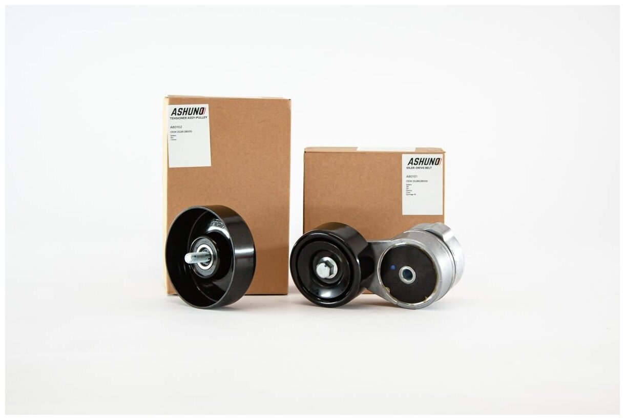 Комплект с роликом и натяжителем ремня генератора для HYUNDAI Solaris (1.4/1.6) / KIA Rio / 252812B000 252862B010